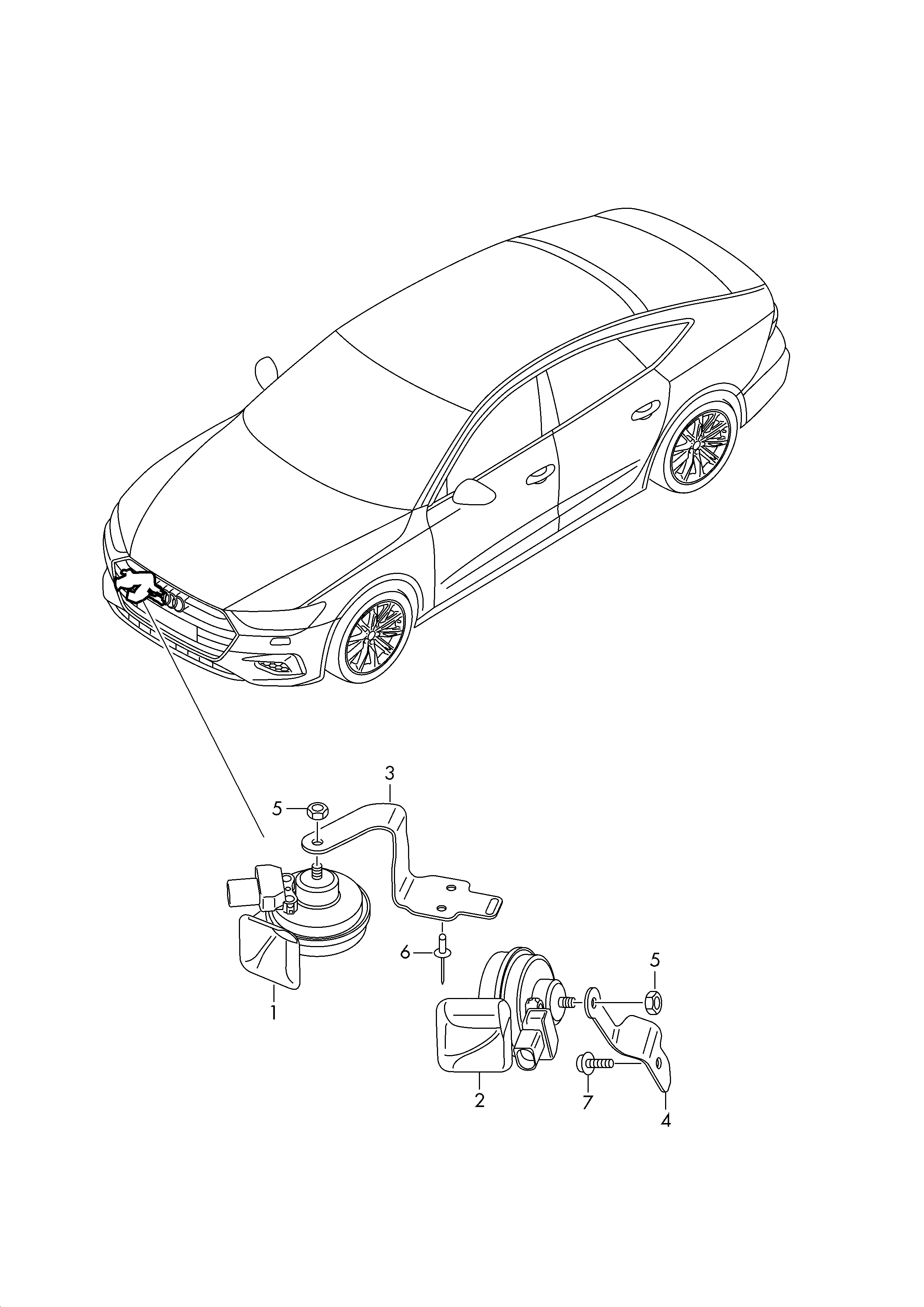 951 - Fanfare; anti-theft alarm system - Audi A6/S6 Avant quattro, audi ...