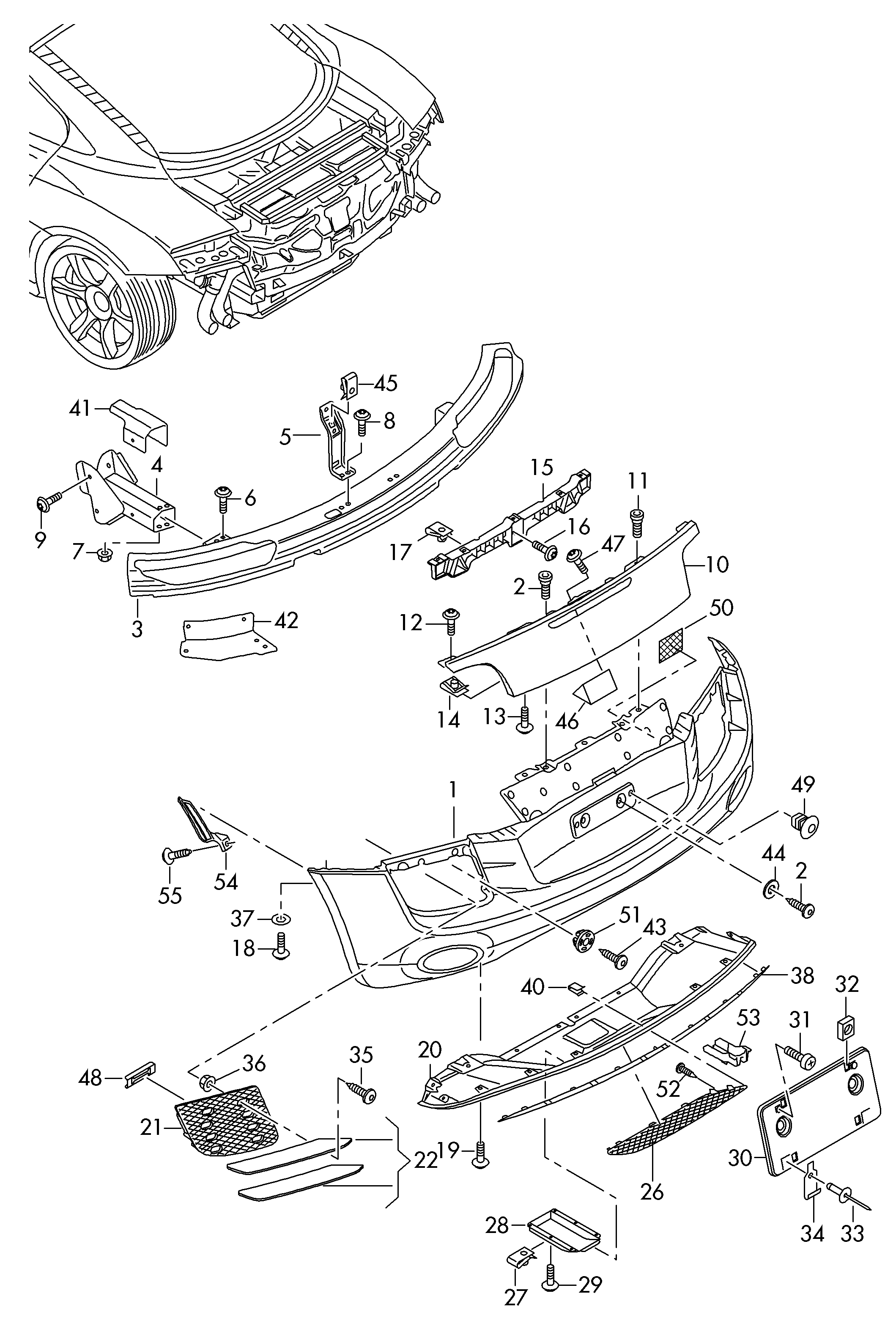 807 - bumper - Audi R8 Spyder, Audi R8 GT qu. 5.2 - Amayama