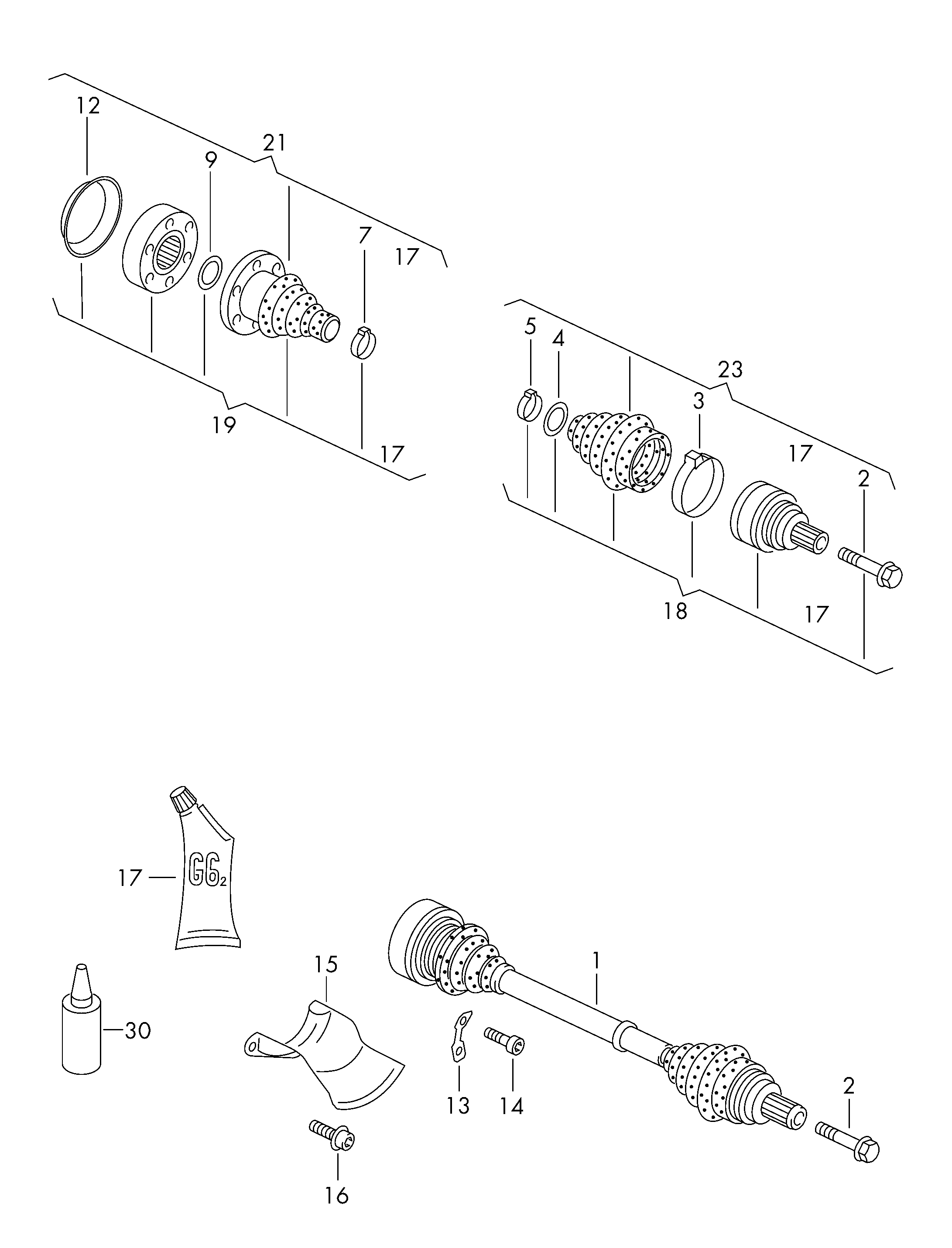 501 - Drive shaft - Audi A4 Allroad quattro, Audi A4 Av. Allroad ...