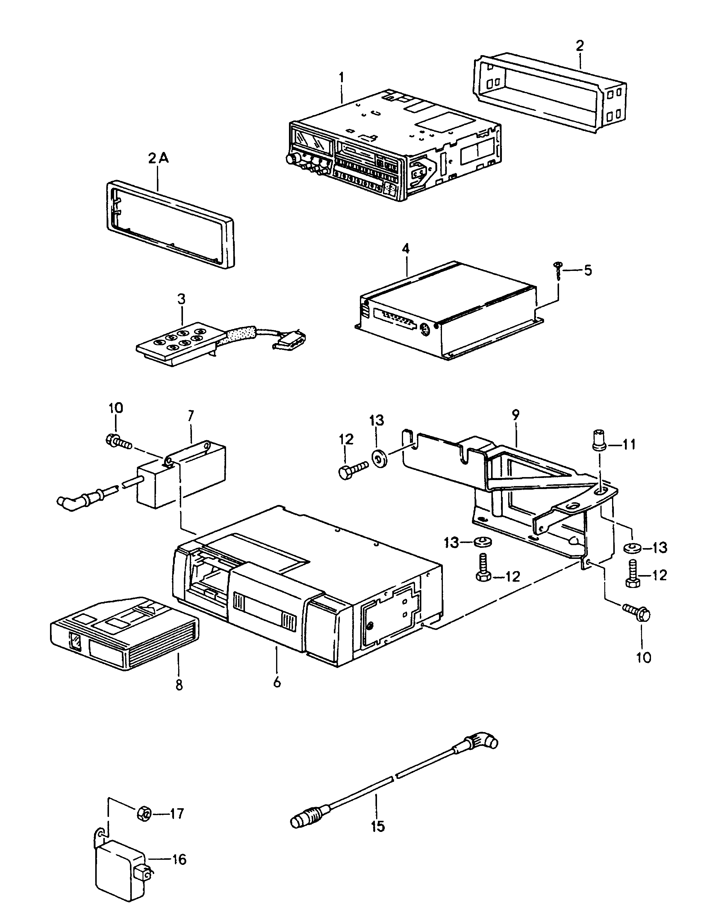 911 - Radio unit; Amplifier; Navigation system; with installation part ...