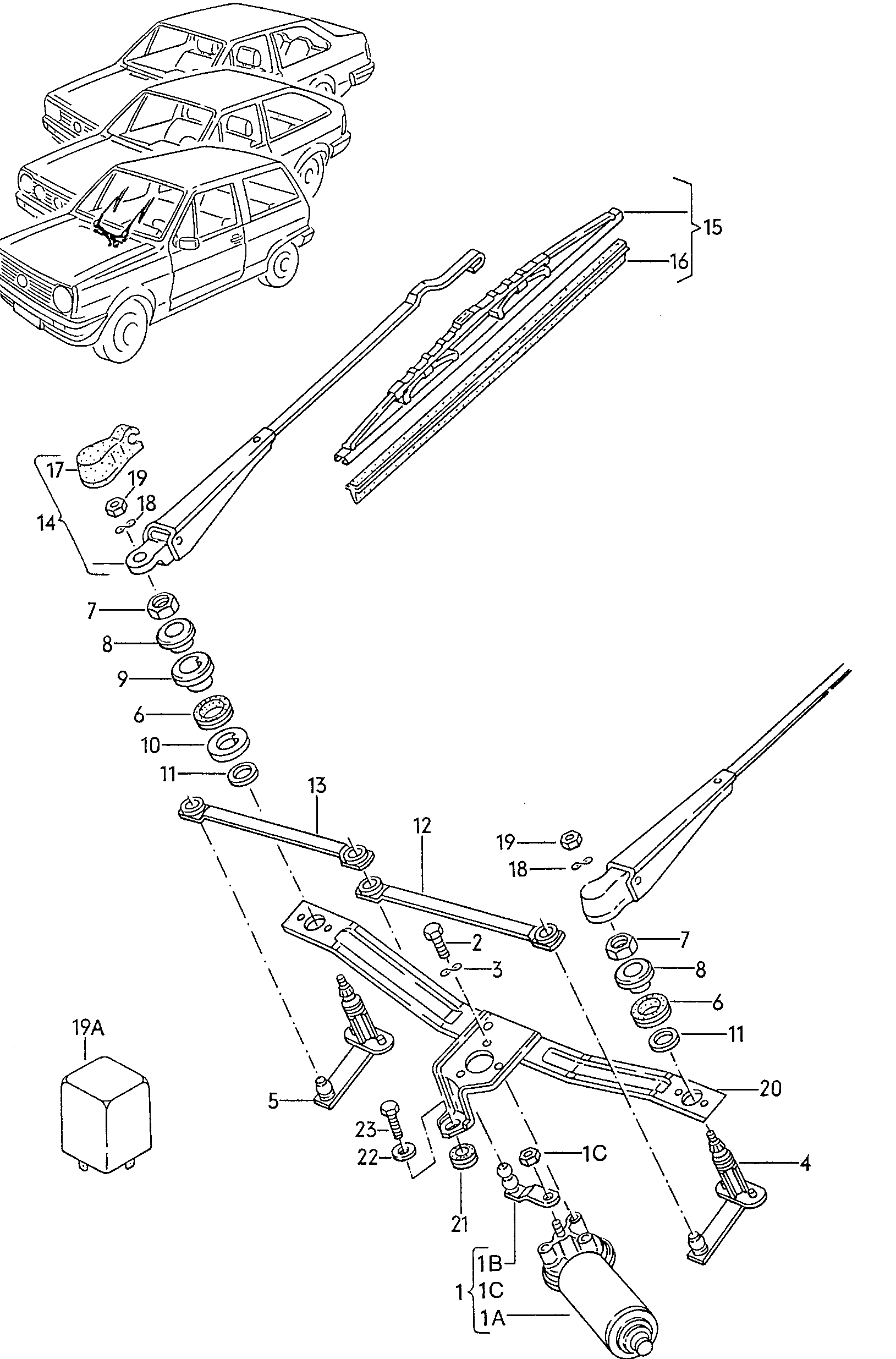 955 - windshield wiper; Windscreen washer system; Wiper and washer ...