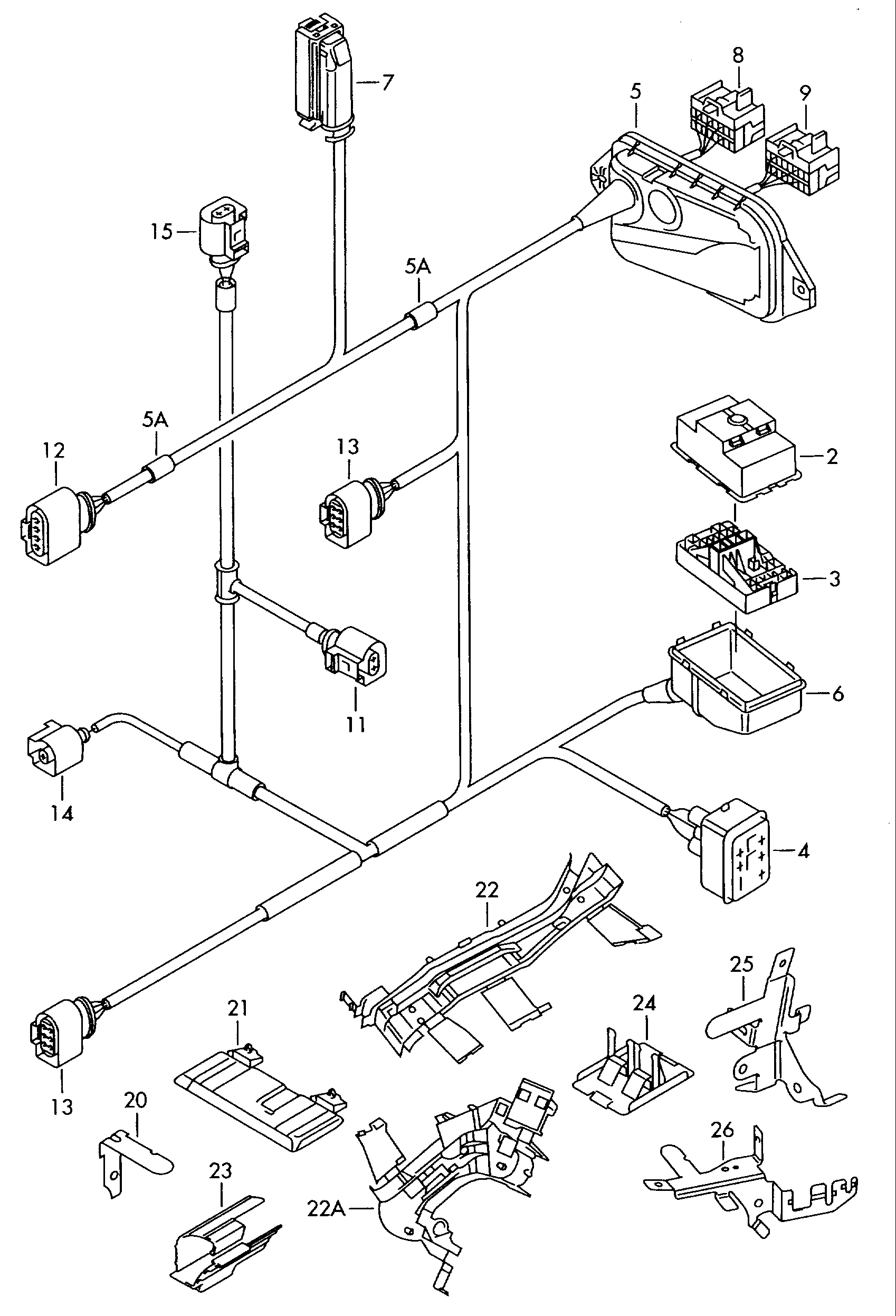 971 - Wire set; list of use; Earth line; Wiring set for engine; Adapter ...
