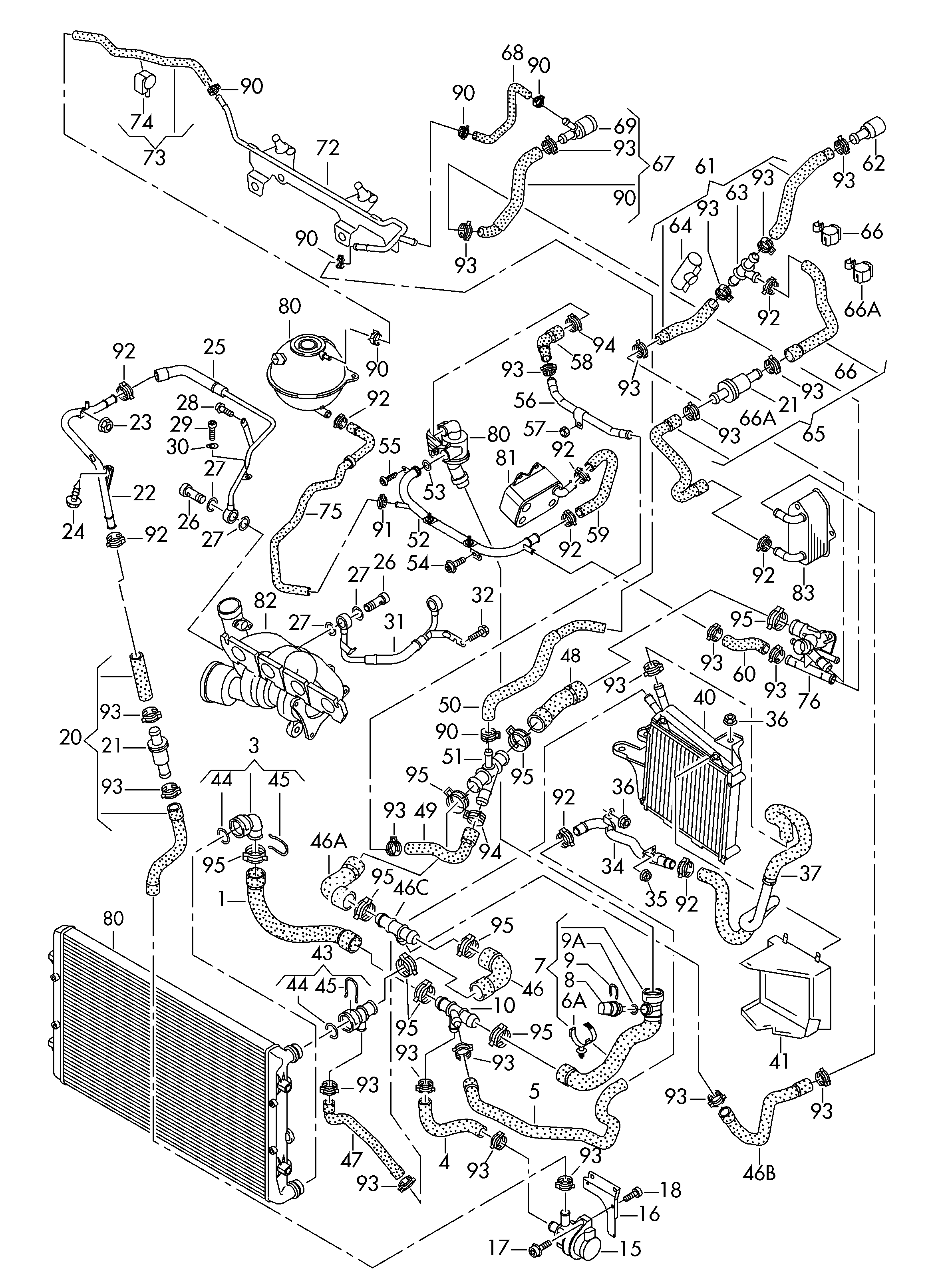 121 - Coolant pump; Coolant regulator; Coolant cooling system; for ...