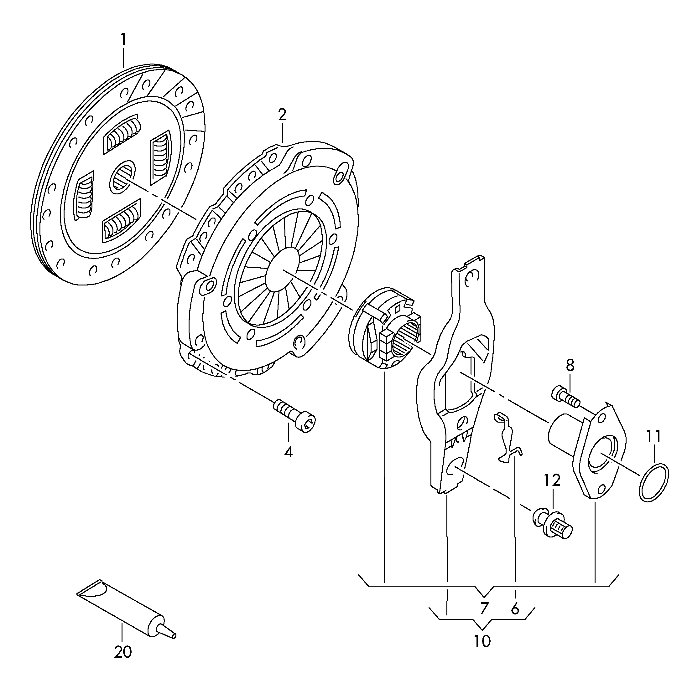 141 - Coupling; For 6-speed dual clutch gearbox; For 7-speed dual ...