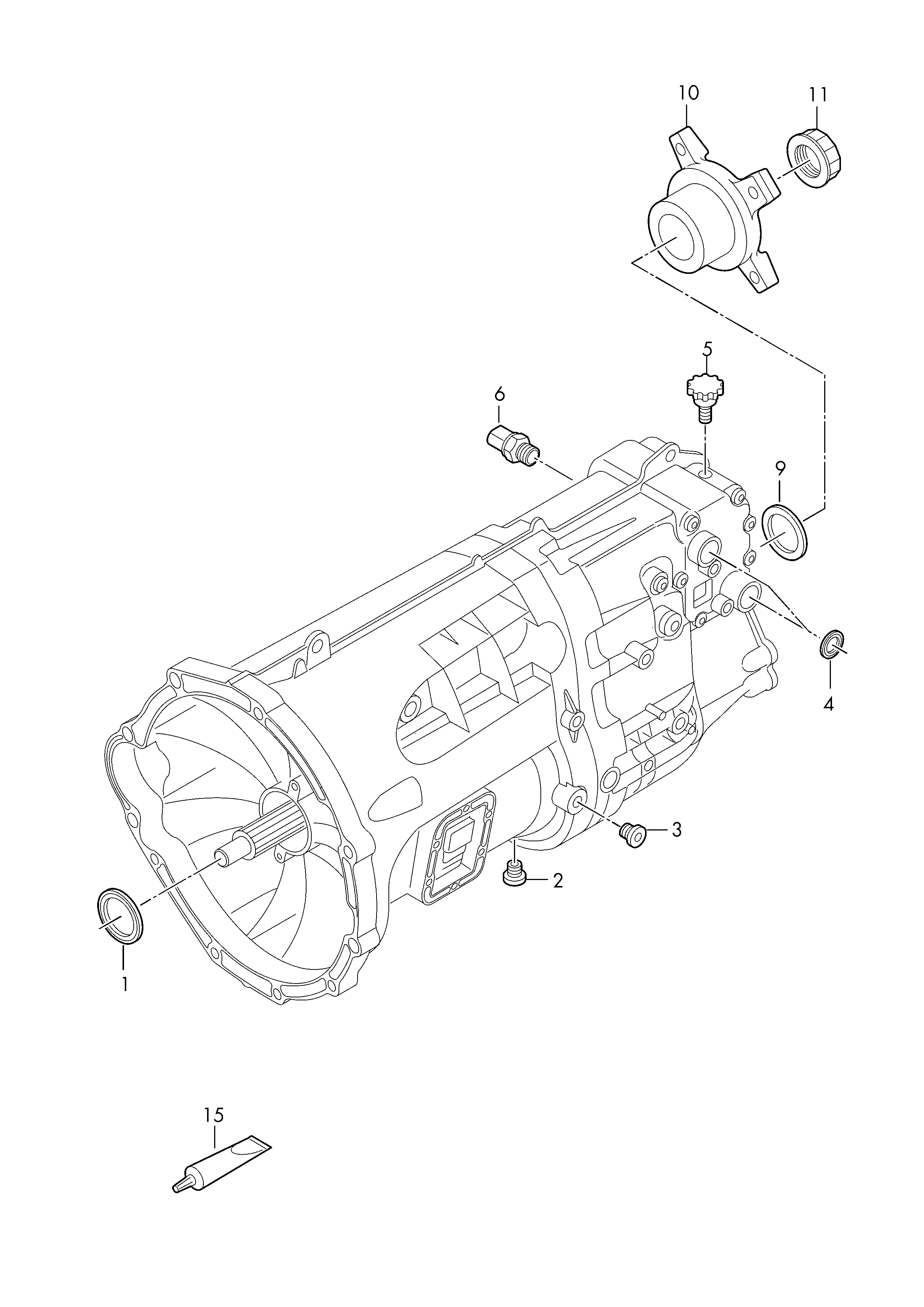 300 - 8-speed automatic gearbox; For rear-wheel drive; Outer components ...